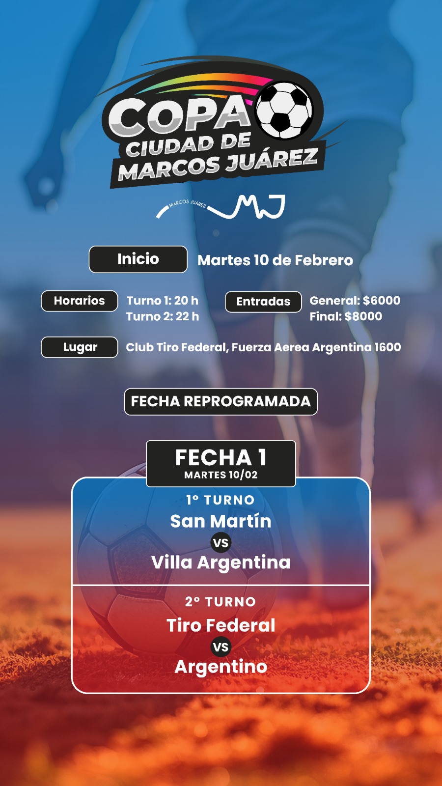 HOY COMIENZA LA COPA CIUDAD DE MARCOS JUÁREZ DE FÚTBOL - Municipalidad ...